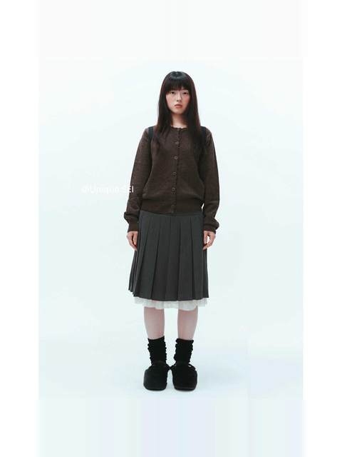 Unique Sei Street Autumn and Winter Flower Button Lace Knitwear ...