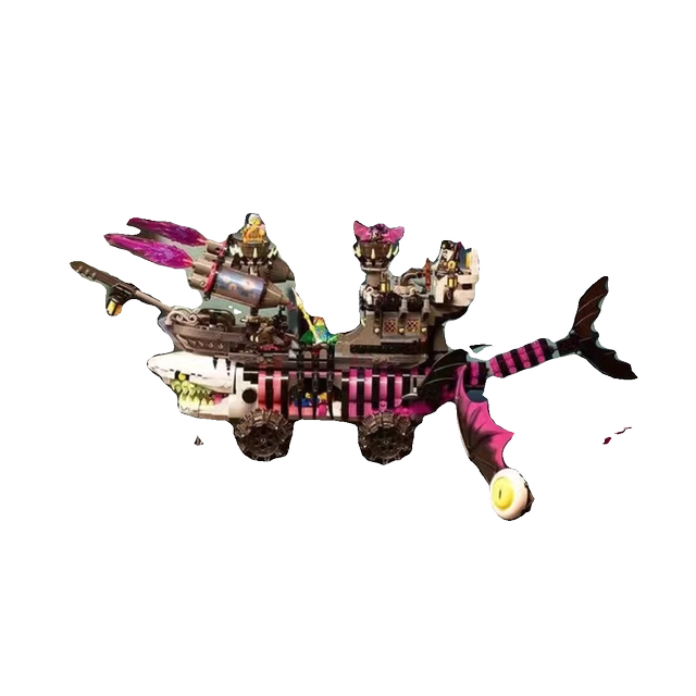 Dream City Hunter Series 71469 Shark Pirate Ship Building Blocks Boy ...