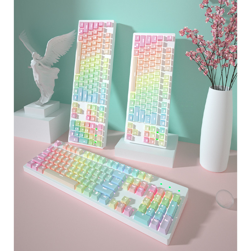 Readson Rainbow Gradient PBT Keycap - OEM Höjd - Kompatibel med 61/68 ...