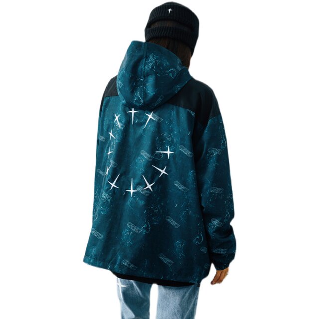 GRKC China Van Gogh starry sky jacket Guochao brand hip-hop street ...