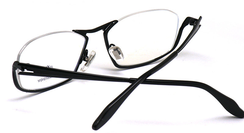 White-collar business men's lower half-rim glasses frame flat glasses ...