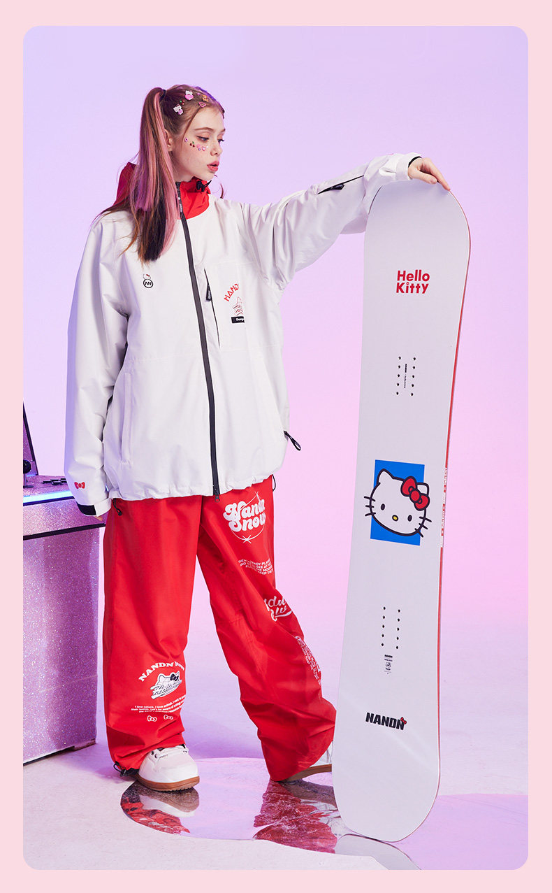 Hello Kitty x Nanen Snowboard - Adult Carved Sintered Board for Men and ...