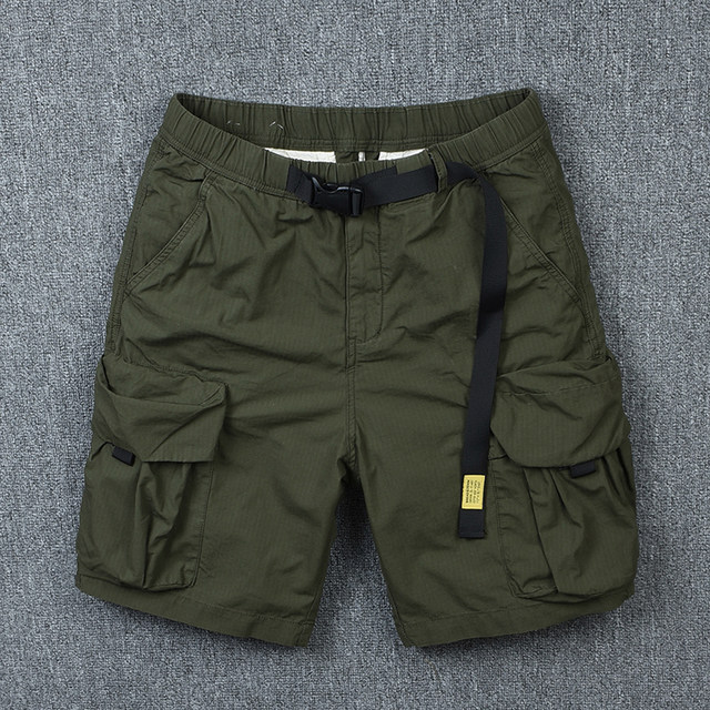 Casual shorts men's summer pure cotton trendy brand workwear style five ...