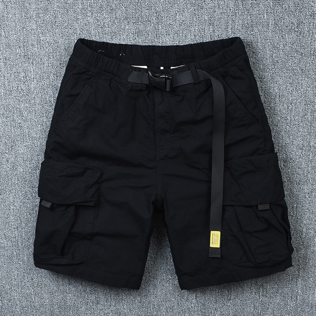 Casual shorts men's summer pure cotton trendy brand workwear style five ...