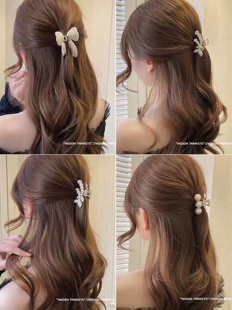 Pearl hair clip women's high-end small size grab clip 2025 new hair ...