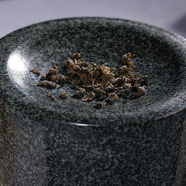 Natural bluestone tea mill handmade matcha stone mill Song Dynasty ...
