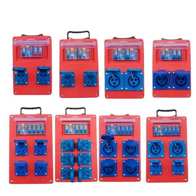 Construction site temporary electricity suitcase socket three-level box ...
