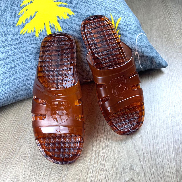 Vietnamese rubber tendon slippers for men's household raw rubber ...