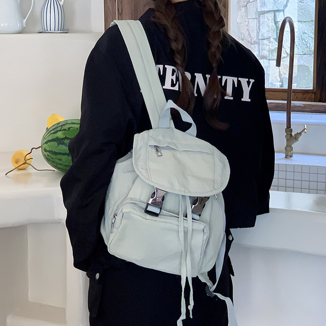 Korean ins blogger's same style lightweight travel backpack nylon canvas travel backpack casual ...