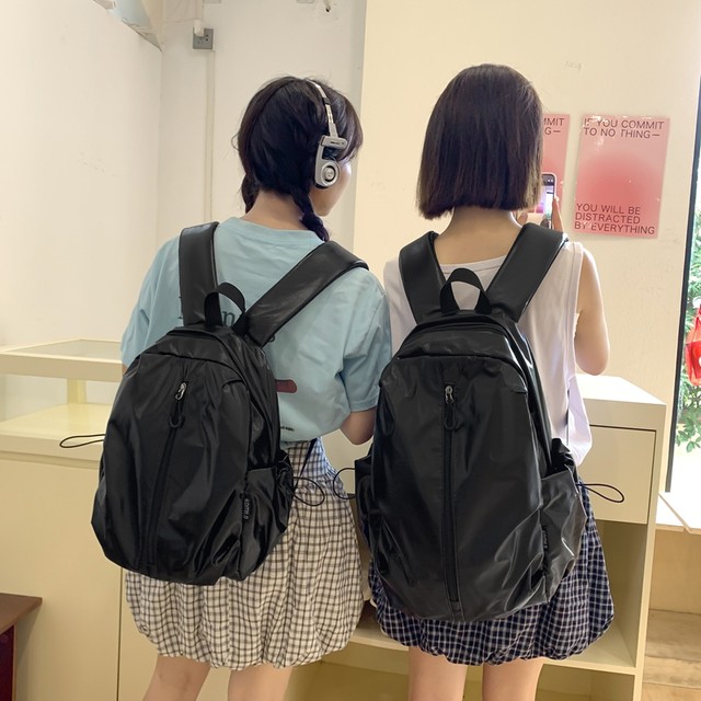 Schoolbags for female high school students and college students, simple ...
