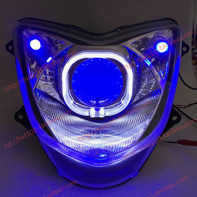 Xunying Motorcycle Headlight Angel Eye 3-inch Double Angel Eye Bifocal ...