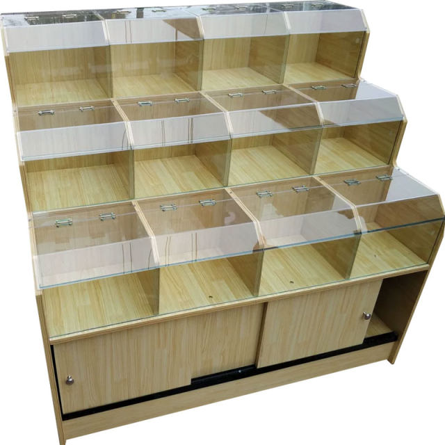 Supermarket grain display cabinet, dried fruit shelf, candy bulk ...