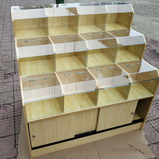 Supermarket grain grain display cabinet rice bucket bulk rice cabinet ...