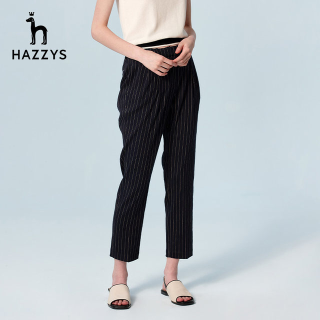 HAZZYS Hargis counter new spring and summer lady casual pants cotton and thin models thin Korean ...