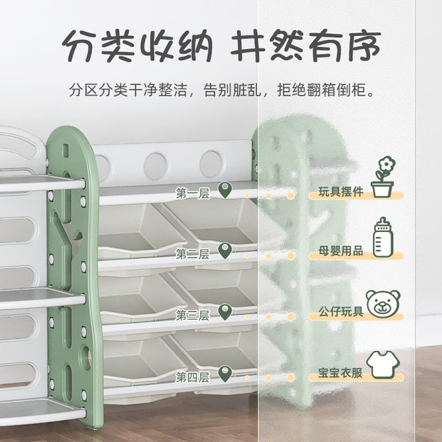 Children's toy storage rack Baby setting object toy rack classification ...