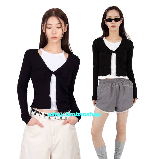 eihey niche design kink pure desire slimming blouse layered short long ...