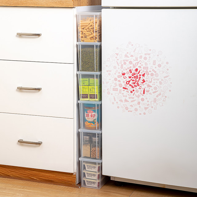 Ultra -narrow seam storage box Cabinet sewing narrow long small box ...