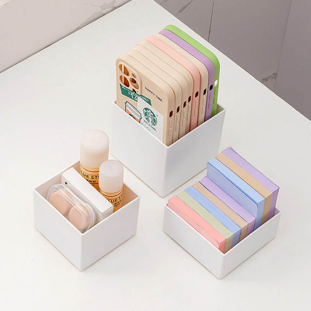 Stationery note storage box desktop square drawer grid student ...