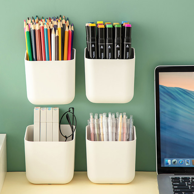 Wall-mounted pen holder storage box color pen marker pen pencil color ...