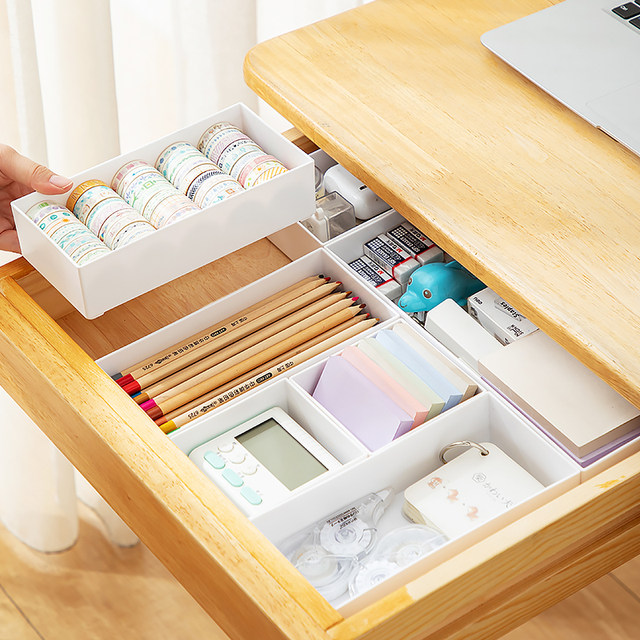 Drawer storage partition built-in dresser desk desk stationery deep ...