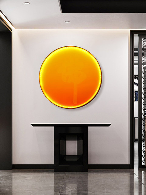Buddhist Niche Round Background Light Buddha Light Buddha Statue ...