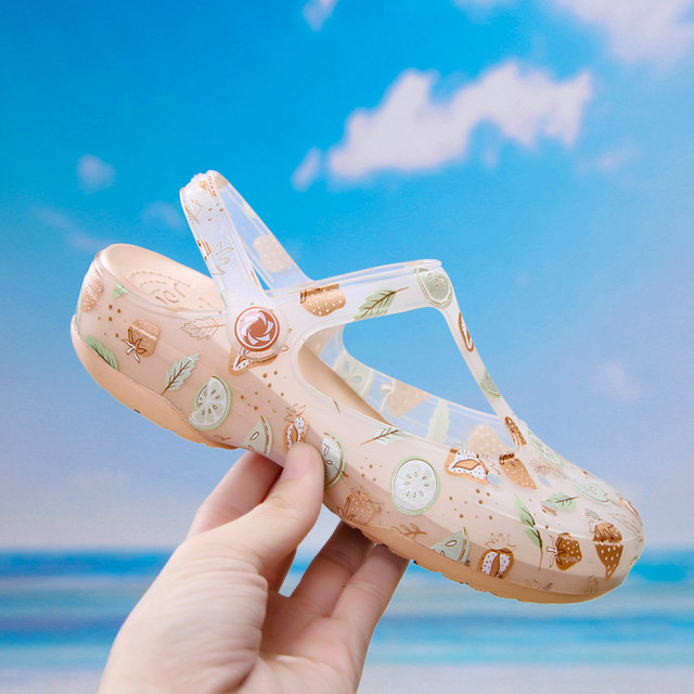 JDOV Crocs women's summer outer wear jelly beach soft-soled sandals non ...