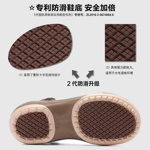 JDOV Crocs women's summer non-slip beach shoes jelly soft thick bottom ...