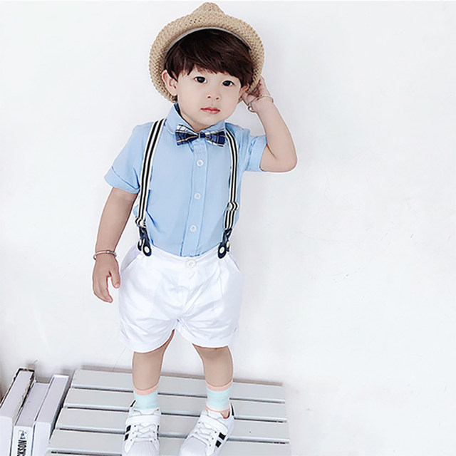 AuroMesa boys overalls suit summer baby boy gentleman bow tie birthday ...