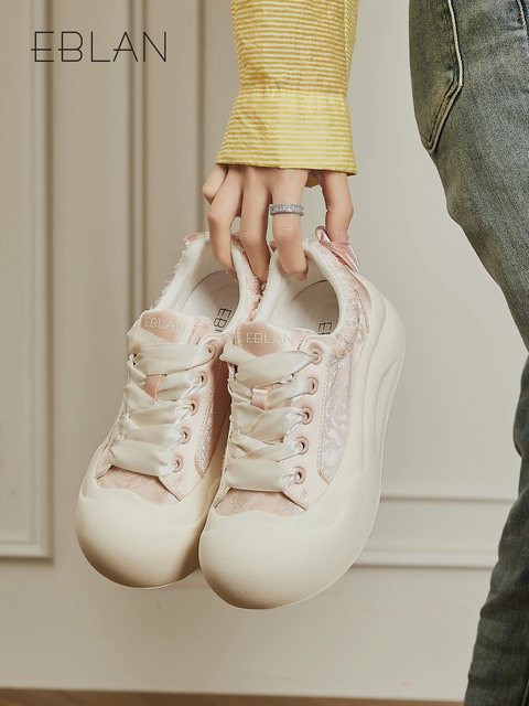 Eblan/Yiman thick bottom breathable shoes 2025 new new Chinese canvas ...