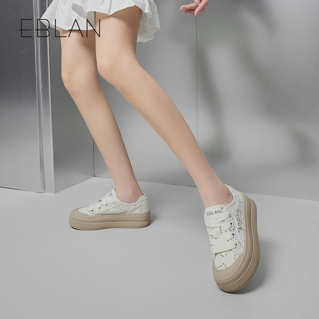 EBLAN/Yiban Women's Shoes 2024 Autumn New Korean Version Thick-soled ...