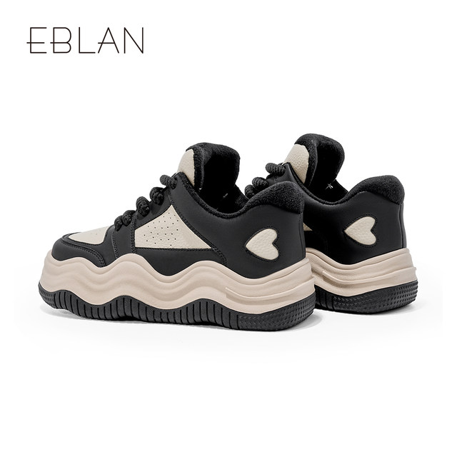 EBLAN/Eban sneakers plus velvet to keep warm 2024 winter new thick ...