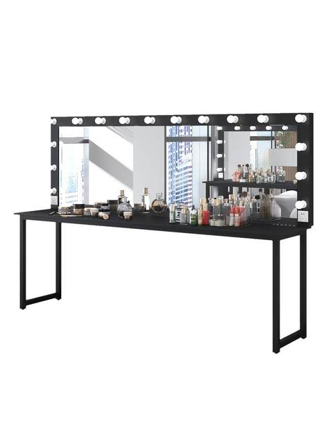 Thick long simple makeup table with light iron training school beauty ...