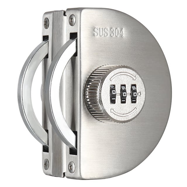 Punch-free password glass door lock office shop glass lock floor lock ...
