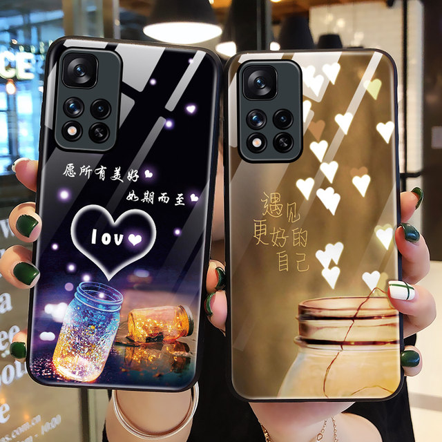 Suitable for Xiaomi Redmi note11 mobile phone case glass note11pro ...