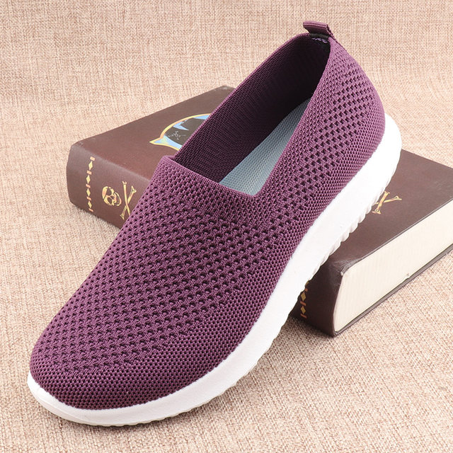 Elderly spring and autumn old Beijing cloth shoes women's mesh shoes ...
