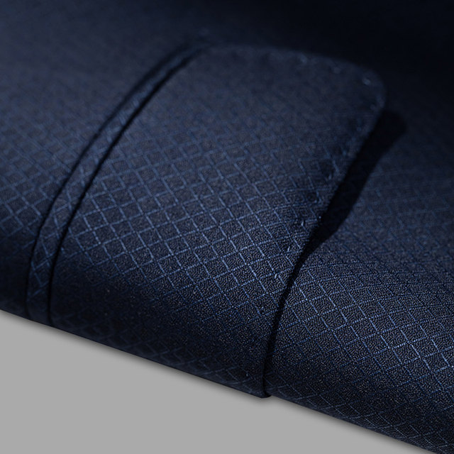 Wool dark grid suit jacket Men's business leisure Tibetan rhombus ...