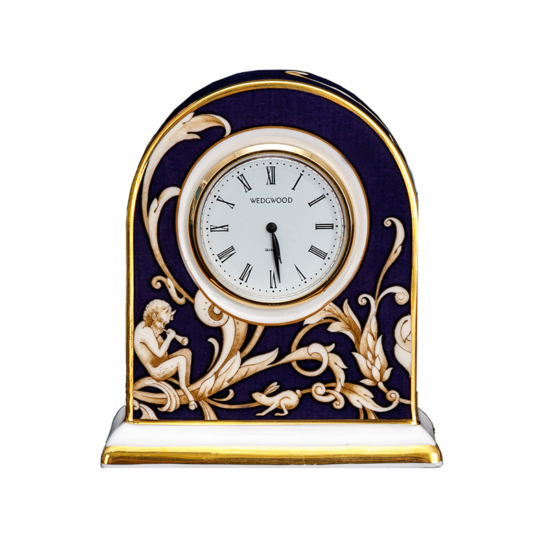 Wedgwood British Corner Desk Clock - 1995 Bone Porcelain - European Style