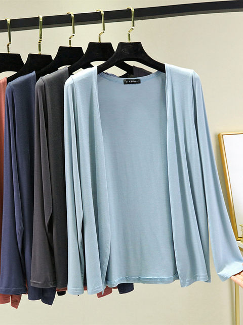 Thin Modal Long-Sleeved Sun Protection Clothing for Women in Summer ...