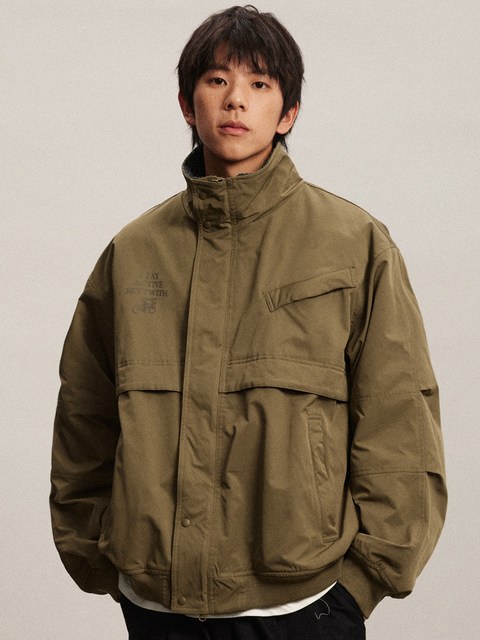 BETTWITH24AW Japanese style windproof workwear nautical jacket couple ...