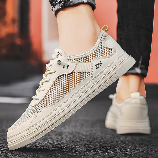 Men's summer breathable thin mesh sports and leisure youth slip-on ...