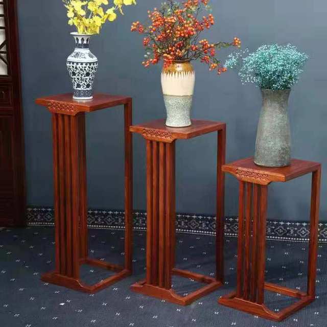 Solid wood flower rack flowers a few flowers and pear -wood new Chinese ...