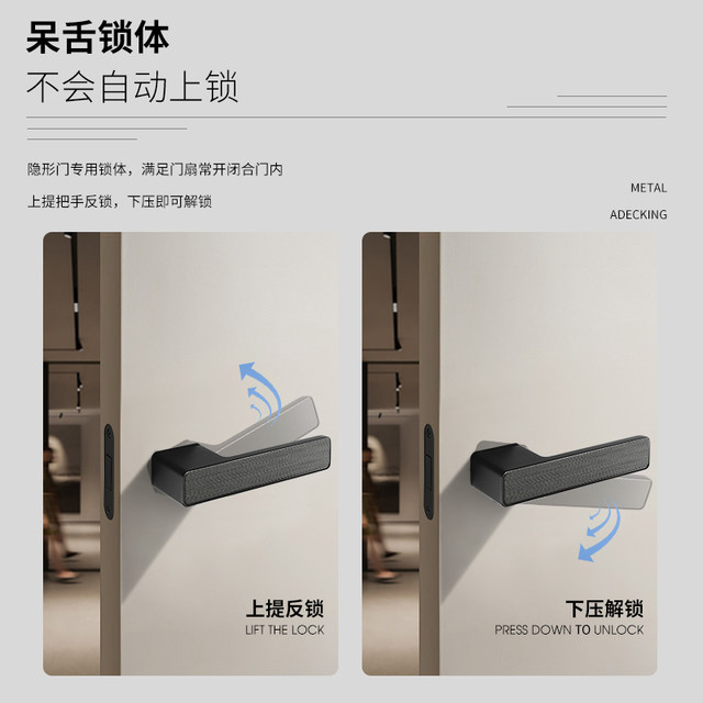 Good minimalist invisible door lock single-sided lock secret door ...