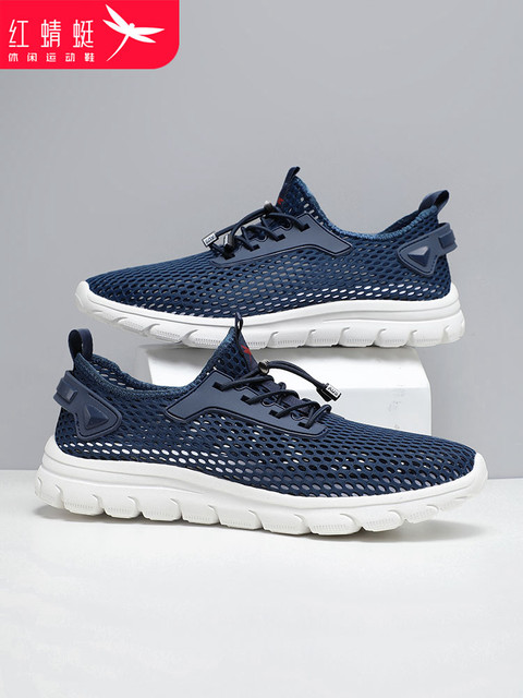 Red Dragonfly Men's Shoes Summer Mesh Sneakers Men's Hollow Summer Men ...