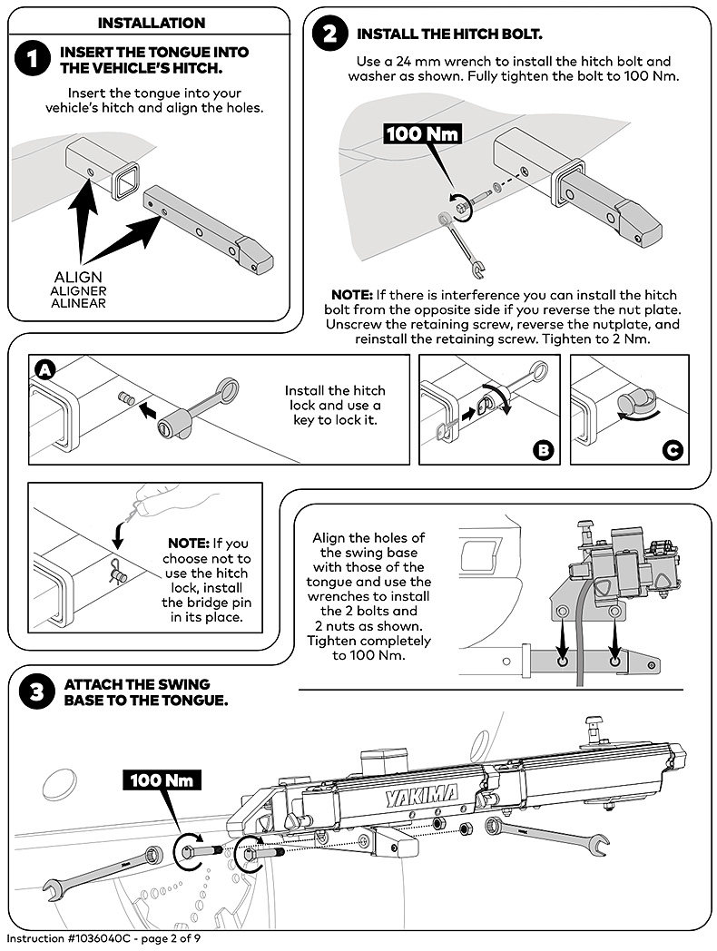 Yakima车尾载物架EXO拖钩装载系统SwingBase摇摆底座可折叠模块化