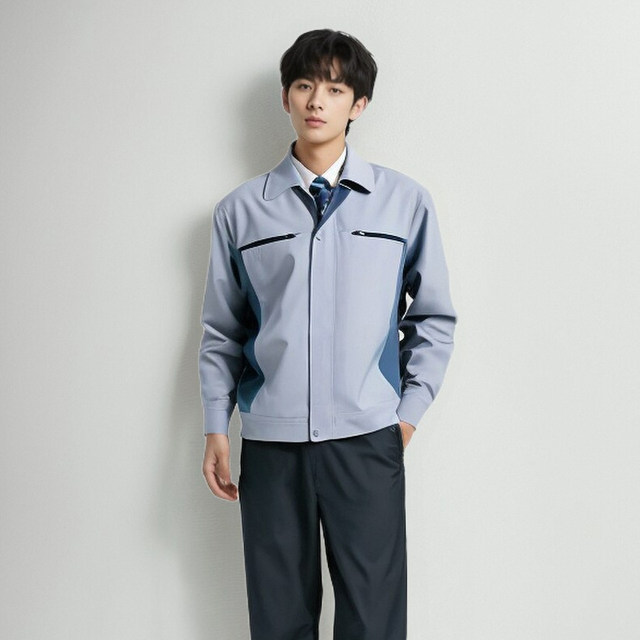 Jingzhi Chunqiu long-sleeved leader pure cotton work clothes customized ...