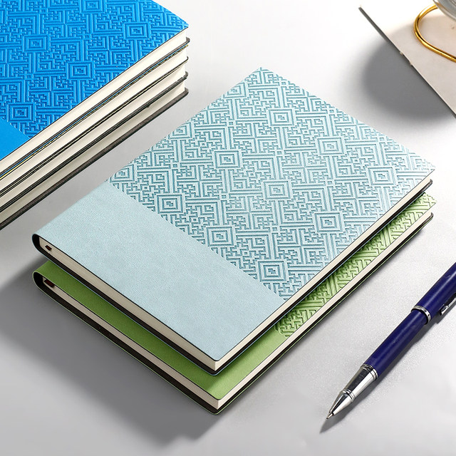 Business soft leather notebook, thickened work notepad, high-end retro ...