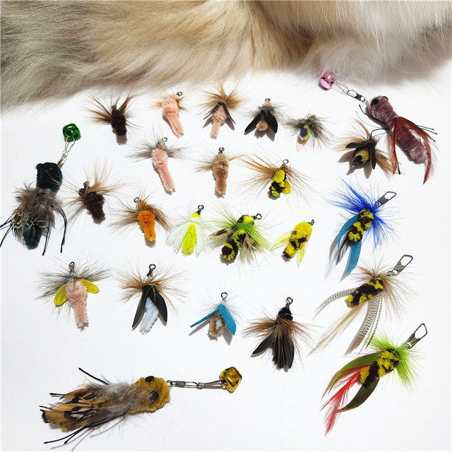 Cat toys small flying insects to amuse cats with replacement heads ...