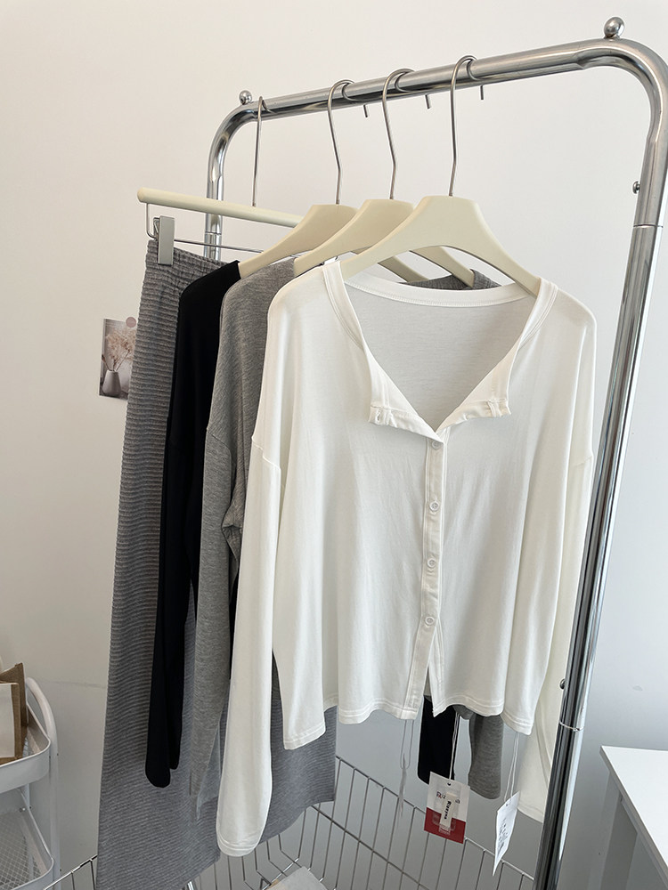 Ningbojia. Soft modal solid color buttoned cardigan for women spring ...