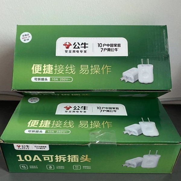 Bull 10A plug-in wires, two heads, two-foot wiring, two-hole two-hole ...