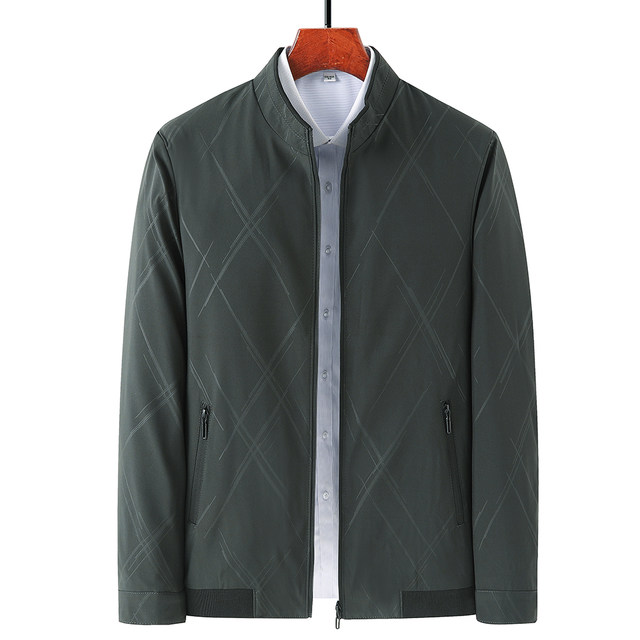 Dad's Spring and Autumn Thin Jackets Middle-aged Men's Stand-Collar ...